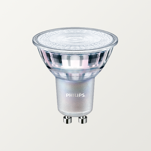 GU10 Philips Master LED Spot 5.5-50W 3000K 375lm CRI97 36° DIM | Spectro.Store